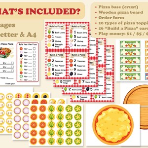 Pizza Game Printable | Build a Pizza Pretend Play | Counting & Matching ...