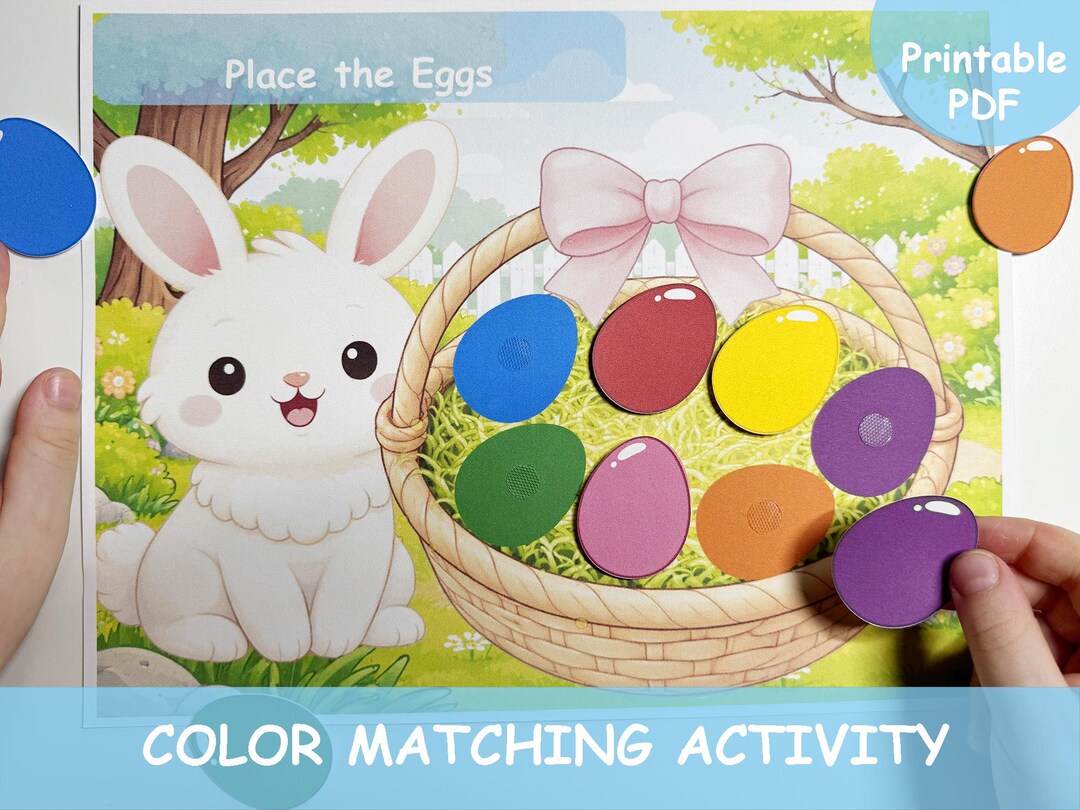 Easter Egg Color Matching Printable Activity | Color Sorting Game for ...