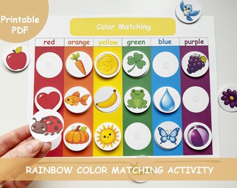 Color Matching Rainbow Activity | Toddler & Preschool Color Sorting ...