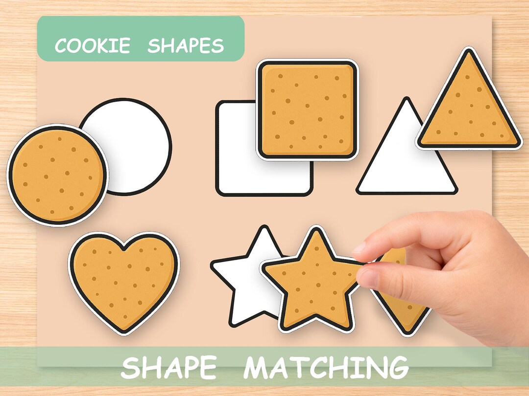 Cookie Shape Matching Activity | Toddler Busy Book Page | Printable ...