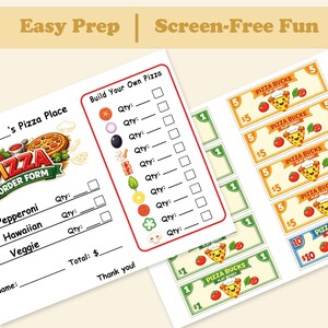 Pizza Game Printable | Build a Pizza Pretend Play | Counting & Matching ...