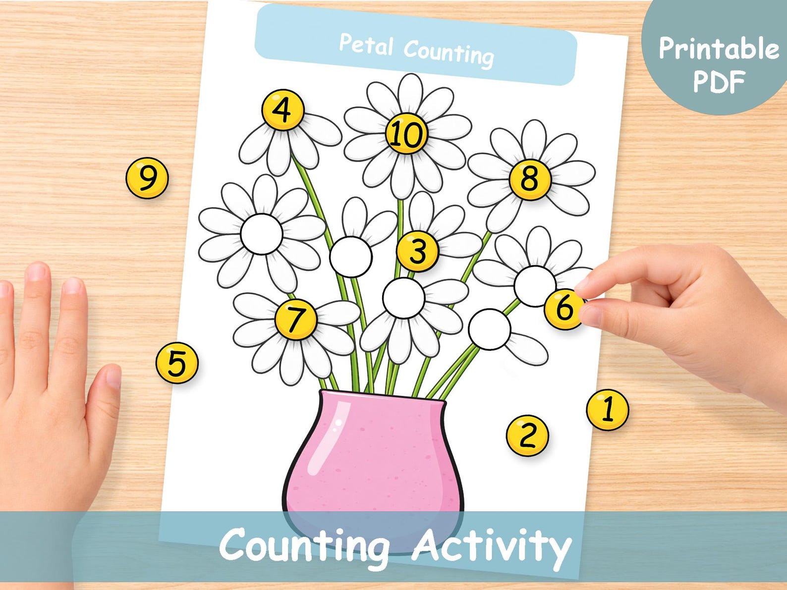 Spring Counting Activity | Preschool Flower Petal Math Game (PDF ...