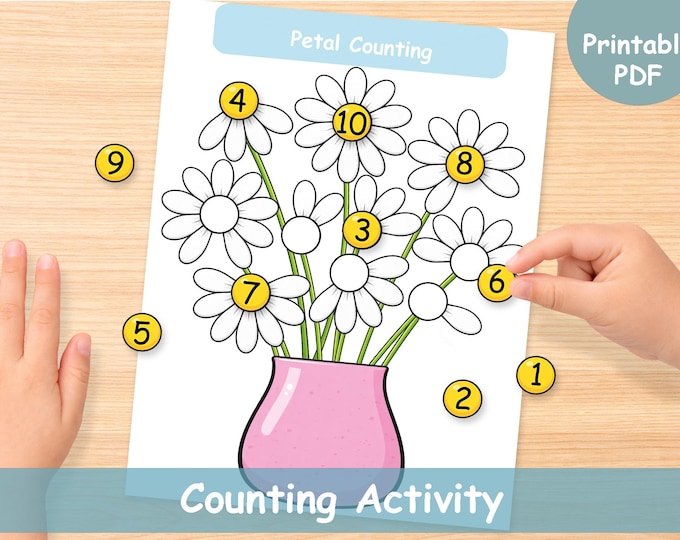 Spring Counting Activity | Preschool Flower Petal Math Game (PDF ...