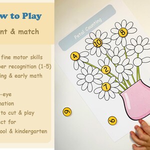 Spring Counting Activity | Preschool Flower Petal Math Game (PDF ...