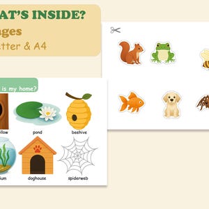 Animal Homes Matching Game | Preschool Learning Printable Activity (PDF ...