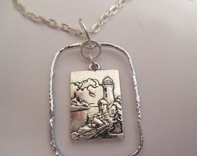 Coastal Lighthouse Silver Pendant With or Without Chain - Etsy