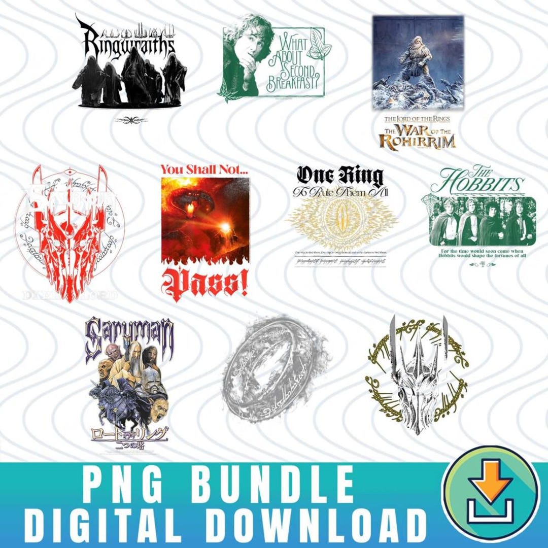 The Lord of the Rings PNG Bundle, Middle-earth Icons, Swords, Rings and ...