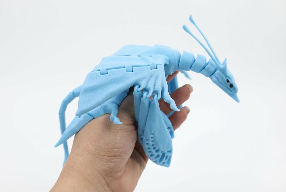 Articulated Fantasy Dragon Figure | Poseable 3D Printed Creature - Etsy
