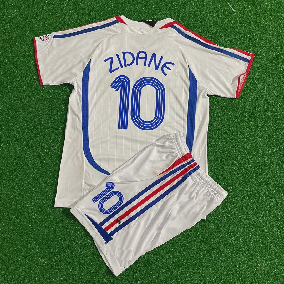 France 2006 Away Retro Kit for Kids – Zidane Print | Classic Youth ...