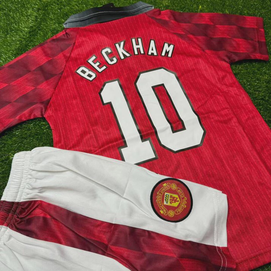 Manchester United 1996/97 Retro Kids Kit – Beckham #10 - Etsy
