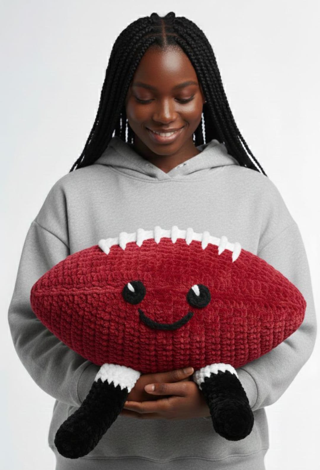 Crochet Football Plush Toy Pattern | Amigurumi Pillow (PDF Pattern) - Etsy