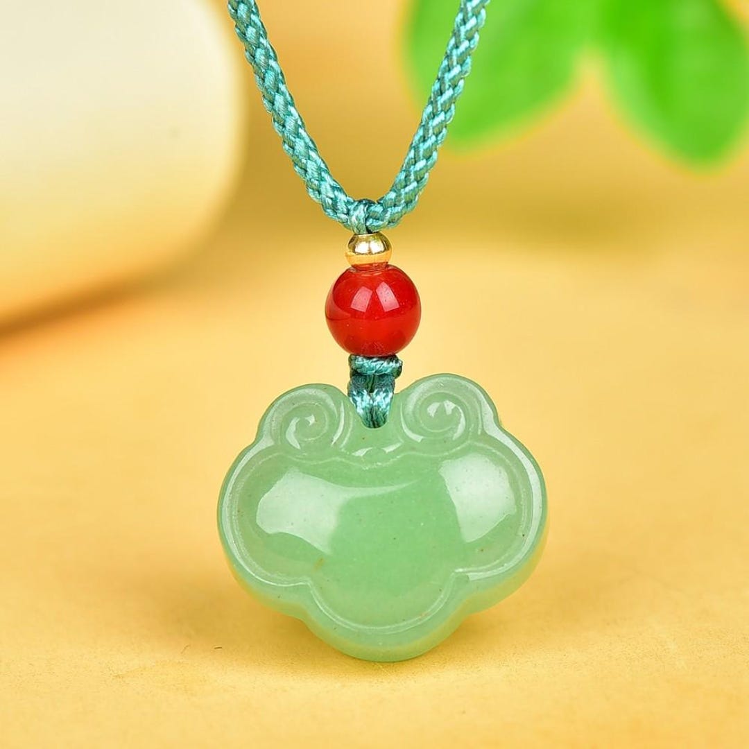 Hand-polished Jade如意 Baby Lock, Peace Lock, Fashionable and Trendy - an ...