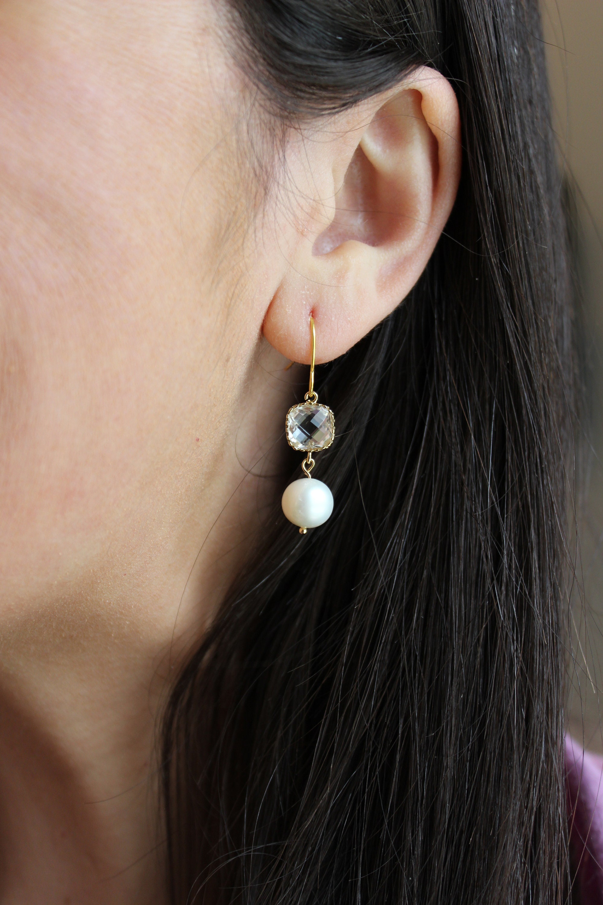 Pearl Earrings, Crystal Earrings, Wedding Jewelry, Wedding Earrings ...