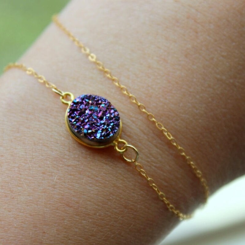 Druzy Bracelet - Etsy