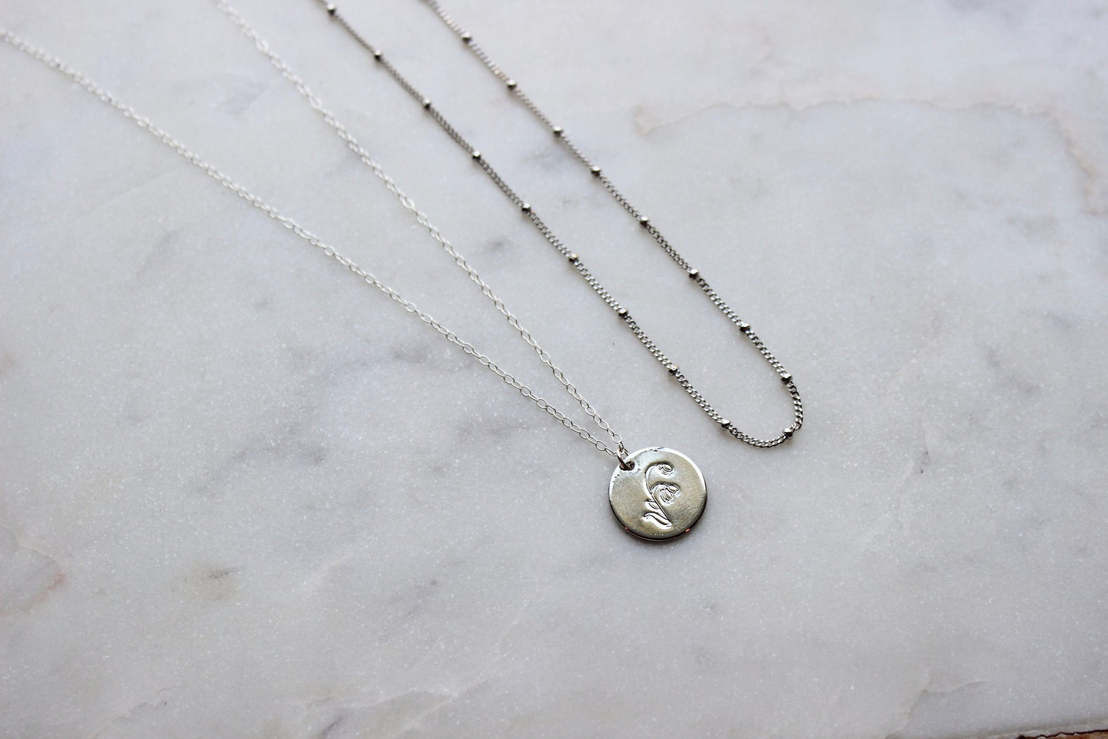 Silver Birth Flower Necklace Set Birth Flower Jewelry - Etsy