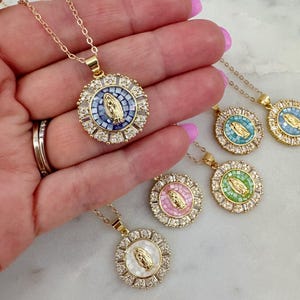 14k Gold Filled Chain, Mary Necklace Religious Necklace, Religious ...