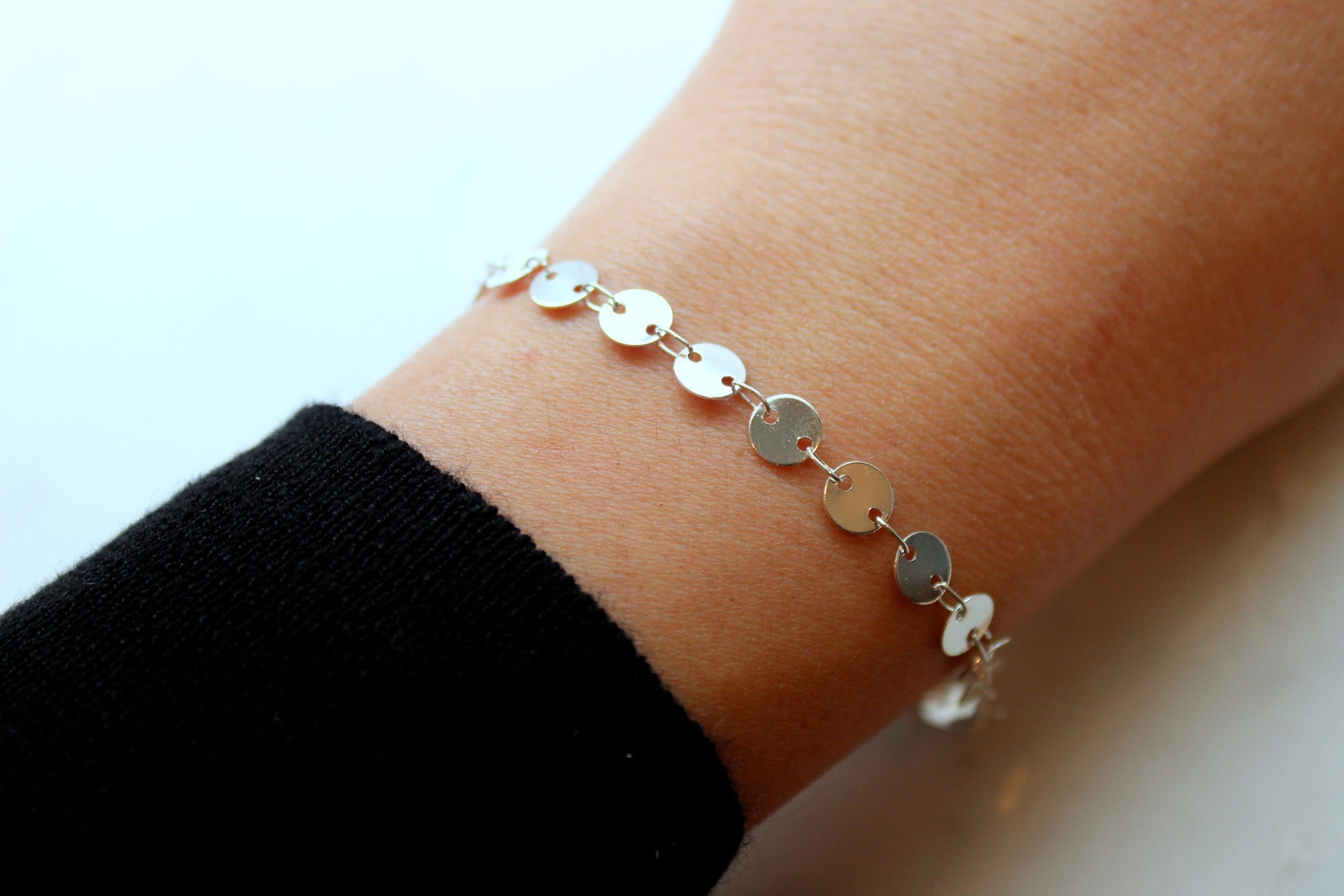 Rose Gold Coin Bracelet Delicate Coin Bracelet Coin Chain - Etsy