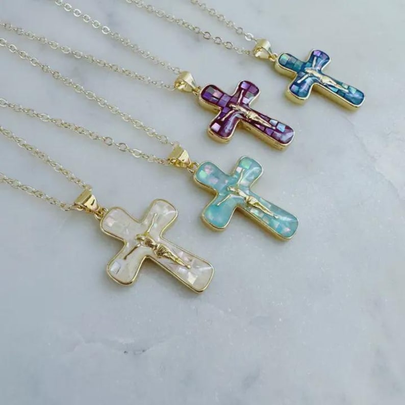 14k Gold Filled Cross Necklace, Religious Necklace, Crucifix Necklace ...