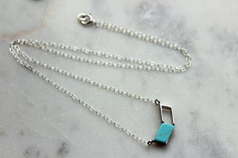 Silver Chevron Necklace, Silver Chevron Jewelry, Geometric Necklace ...