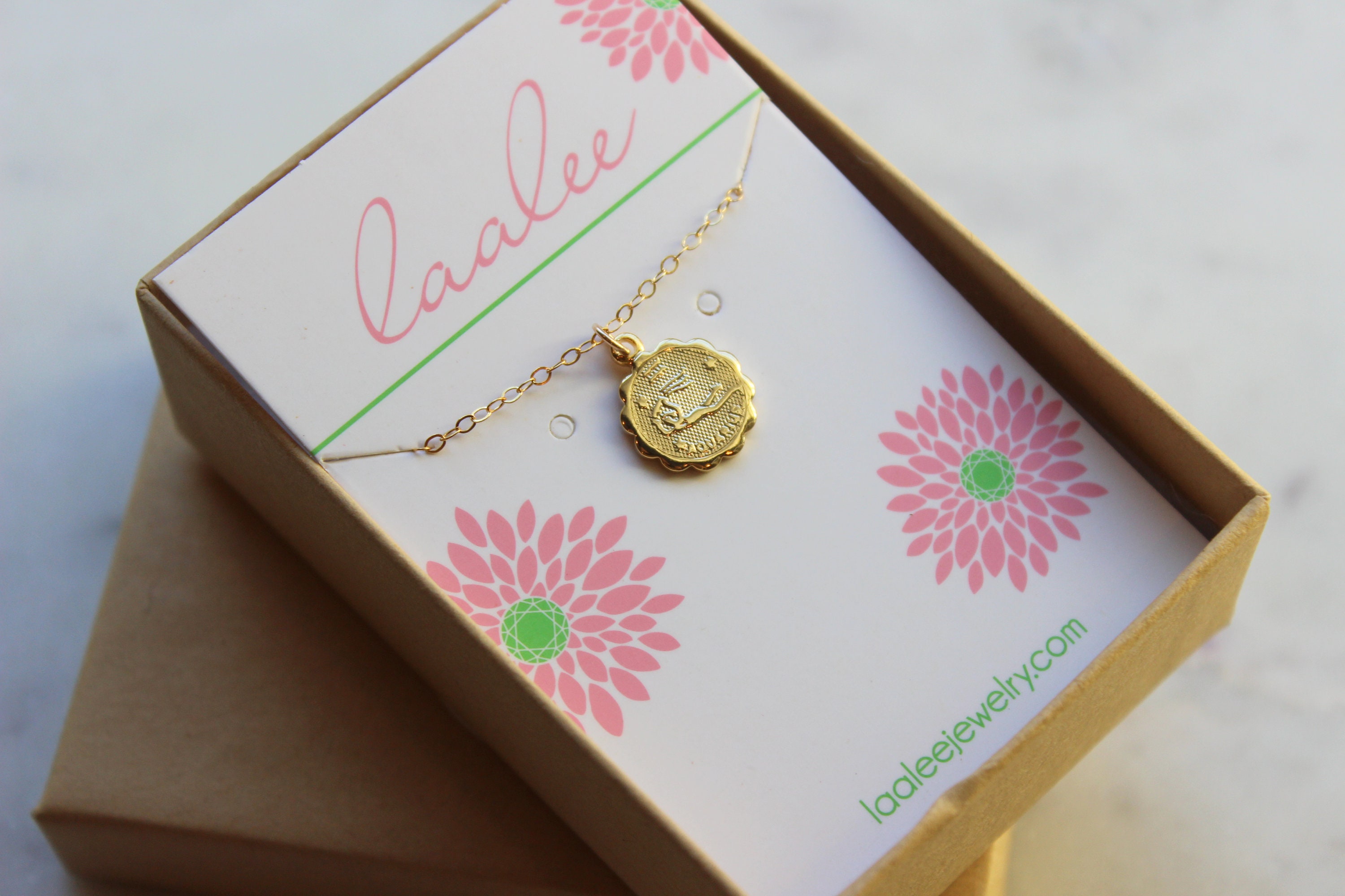 Aquarius Aquarius Necklace Gold Aquarius Jewelry Aquarius | Etsy