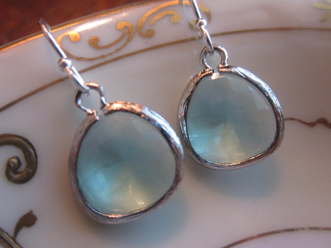 Prasiolite Earrings Green Silver Plated - Sterling Silver Earwires ...