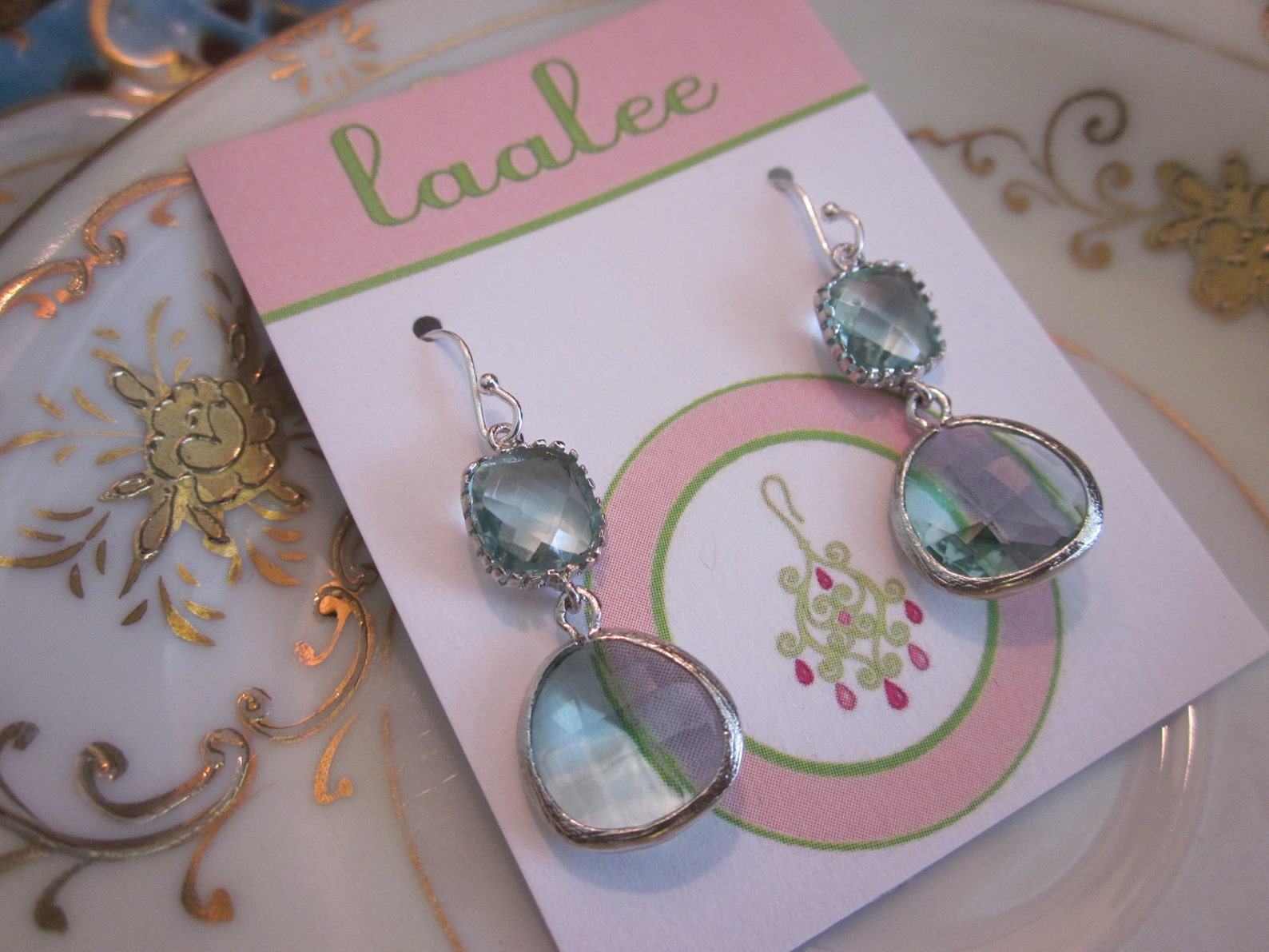 Prasiolite Earrings Silver Light Green Earrings - Sterling Silver ...