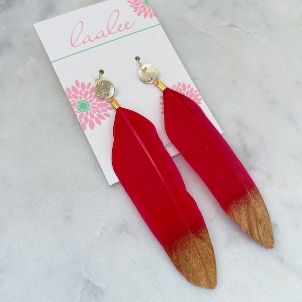 Red Feathers - Etsy