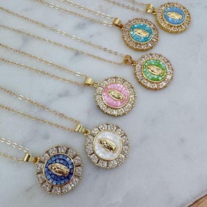 14k Gold Filled Chain, Mary Necklace Religious Necklace, Religious ...