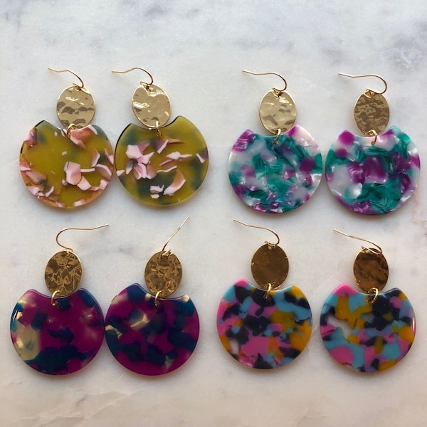 Resin Earrings - Etsy