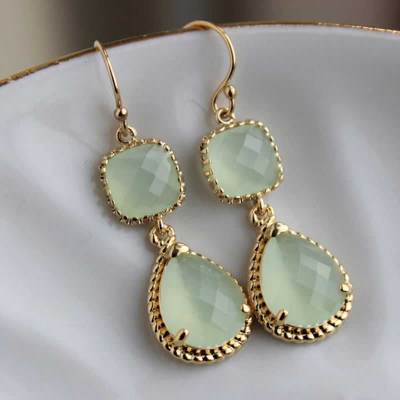 Mint Earrings - Etsy