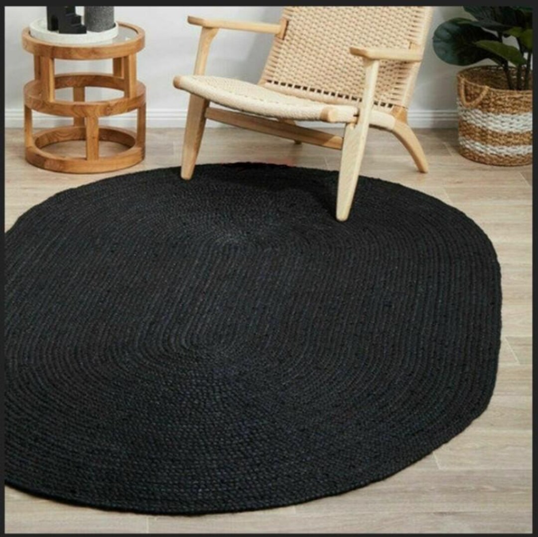 Hand-braided Jute Oval Rug, Natural Fiber Boho Home Decor - Etsy