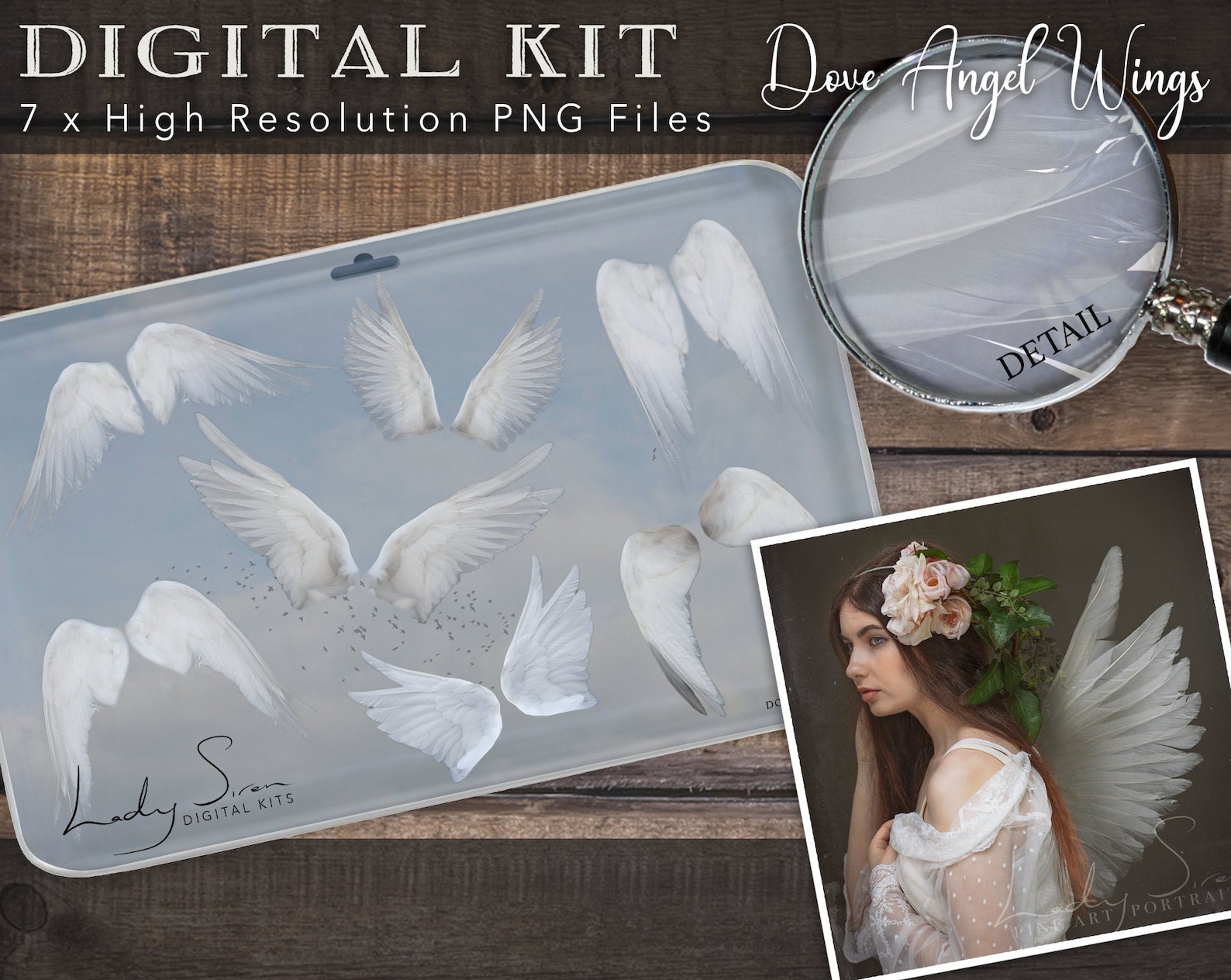 ANGEL 7 X Dove Angel Wings Digital Kit High Resolution - Etsy Canada