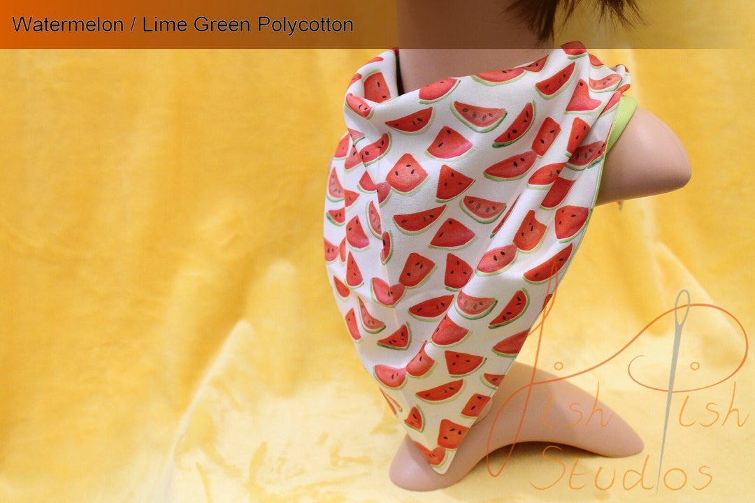 Premade - Extra Large Fursuit Bandana - Watermelon and Lime Green ...
