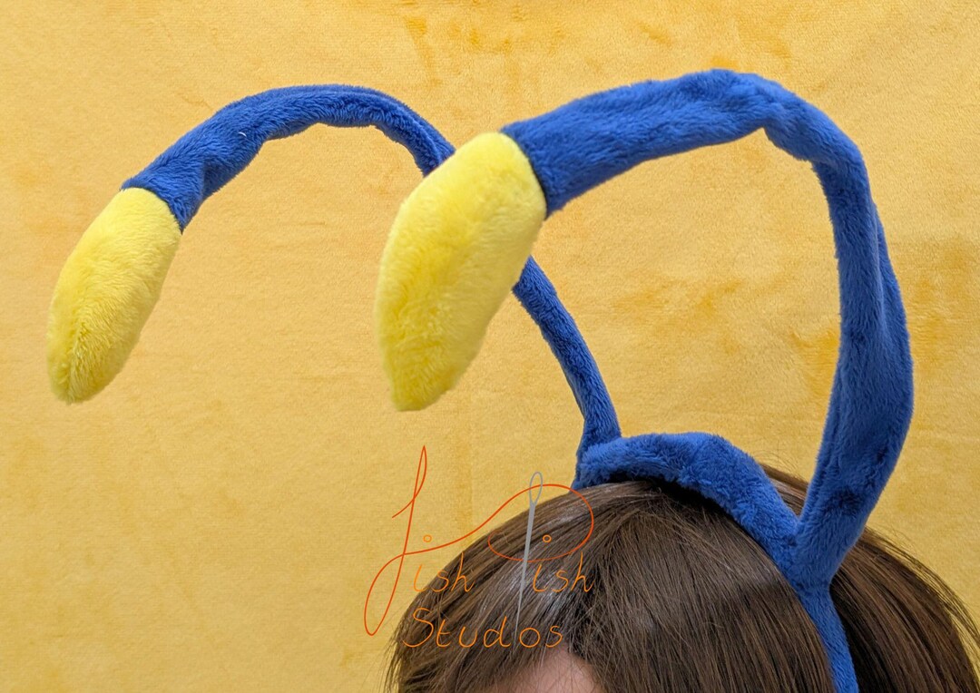 Navy and Yellow Bud Colour Tip Insect Cosplay Antenna / Antennae ...