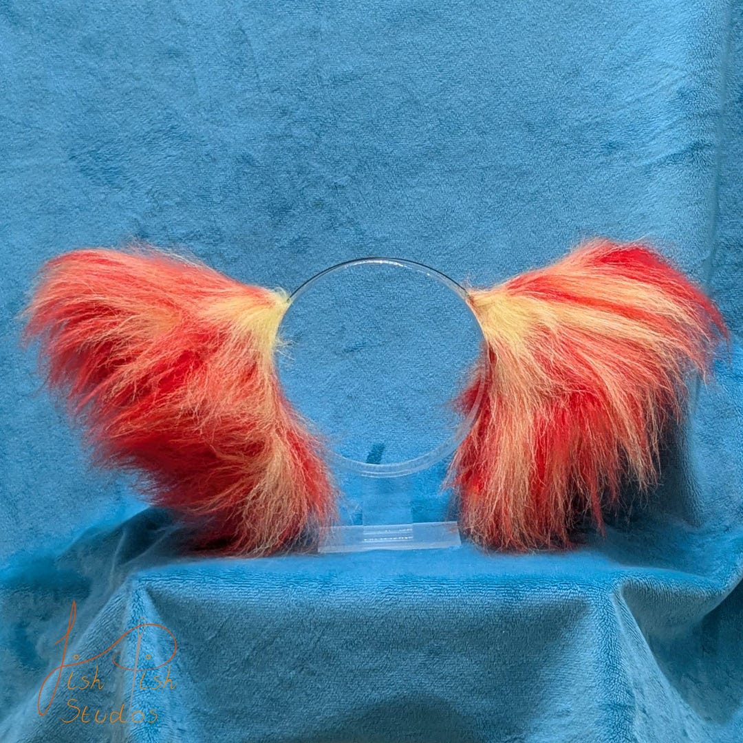 Fire Storm Themed Faux Fur Fluffy Cat Ears Headband: Cosplay Costume - Etsy