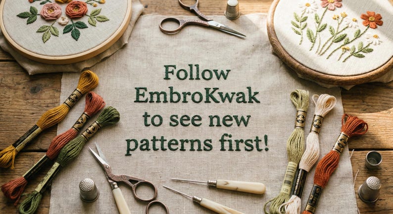 French Embroidery Pattern PDF, 4 Floral Design, DIY Hand Stitching for ...