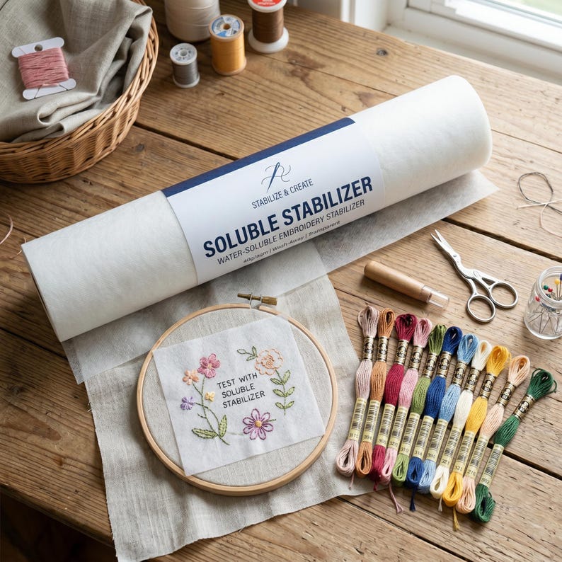 Embroidery Stitch Practice Sampler | Beginner Guide (water-soluble ...