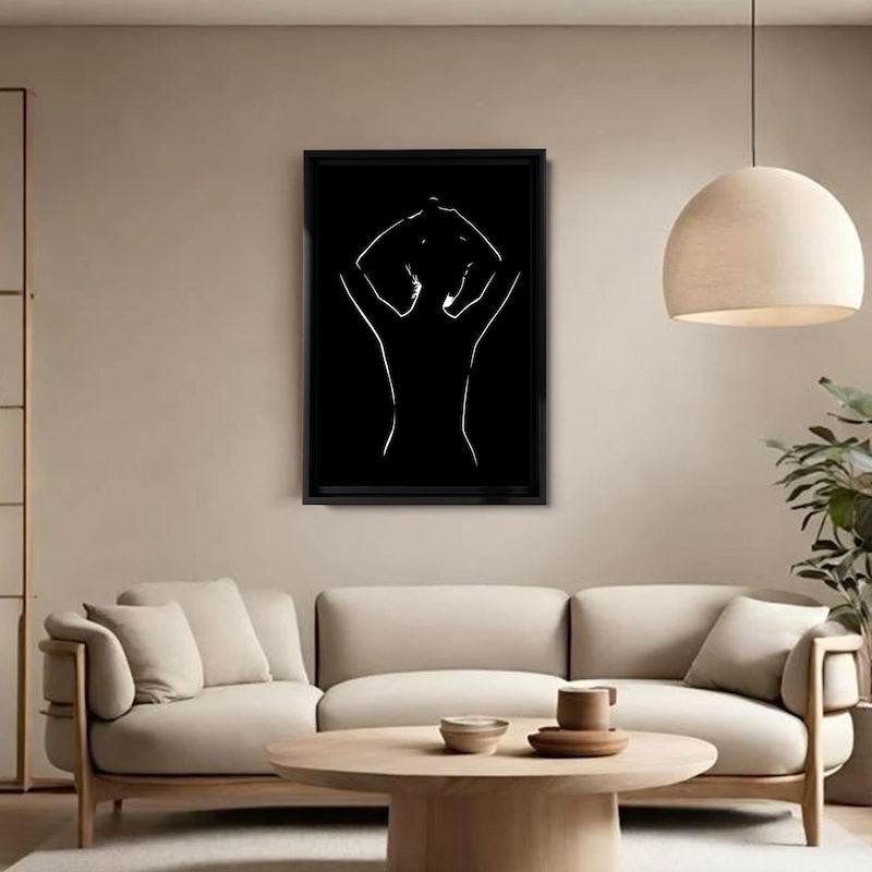 Line Drawing Female Back - Etsy