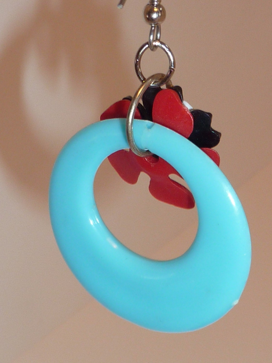 Vintage Fun Multi Colored Plastic Earrings 1960s - Etsy