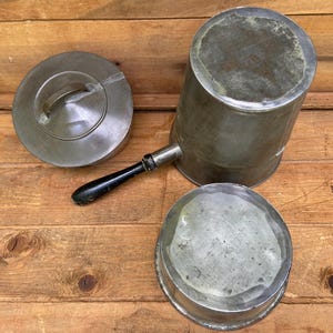 Antique Tin Double Boiler Vintage Tin Pot Vintage Tinware Vintage Tin ...