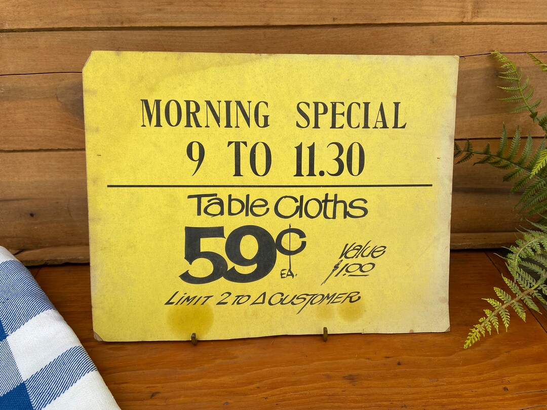 Vintage Advertising Sign Tablecloths Vintage Store Advertising - Etsy