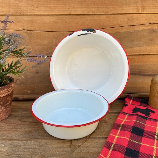 White Enamelware - Etsy