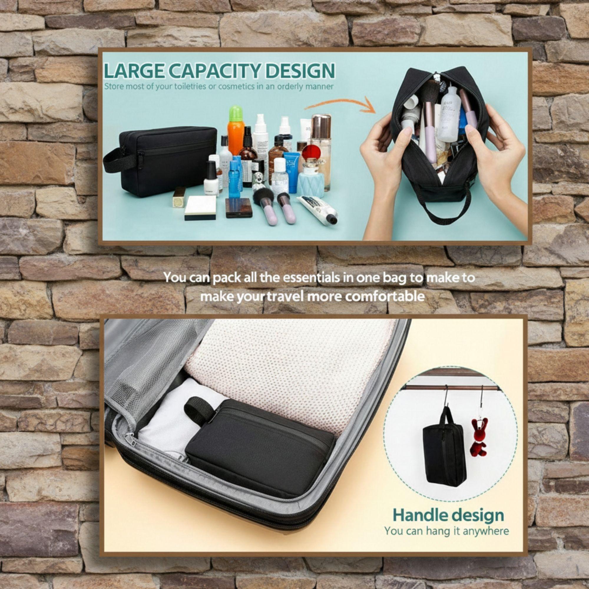 Men's Waterproof Nylon Toiletry Bag, Travel Dopp Kit - Etsy