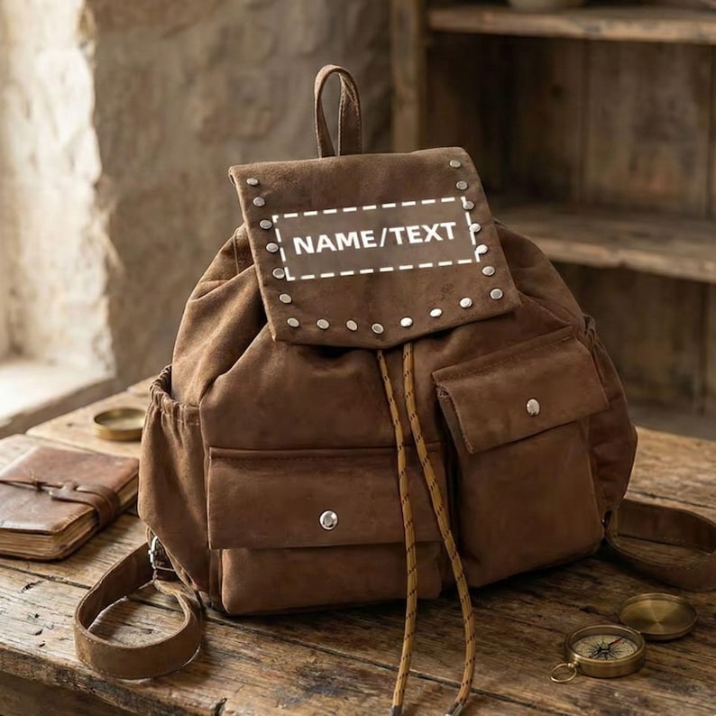 Personalized Backpack Suede - Etsy