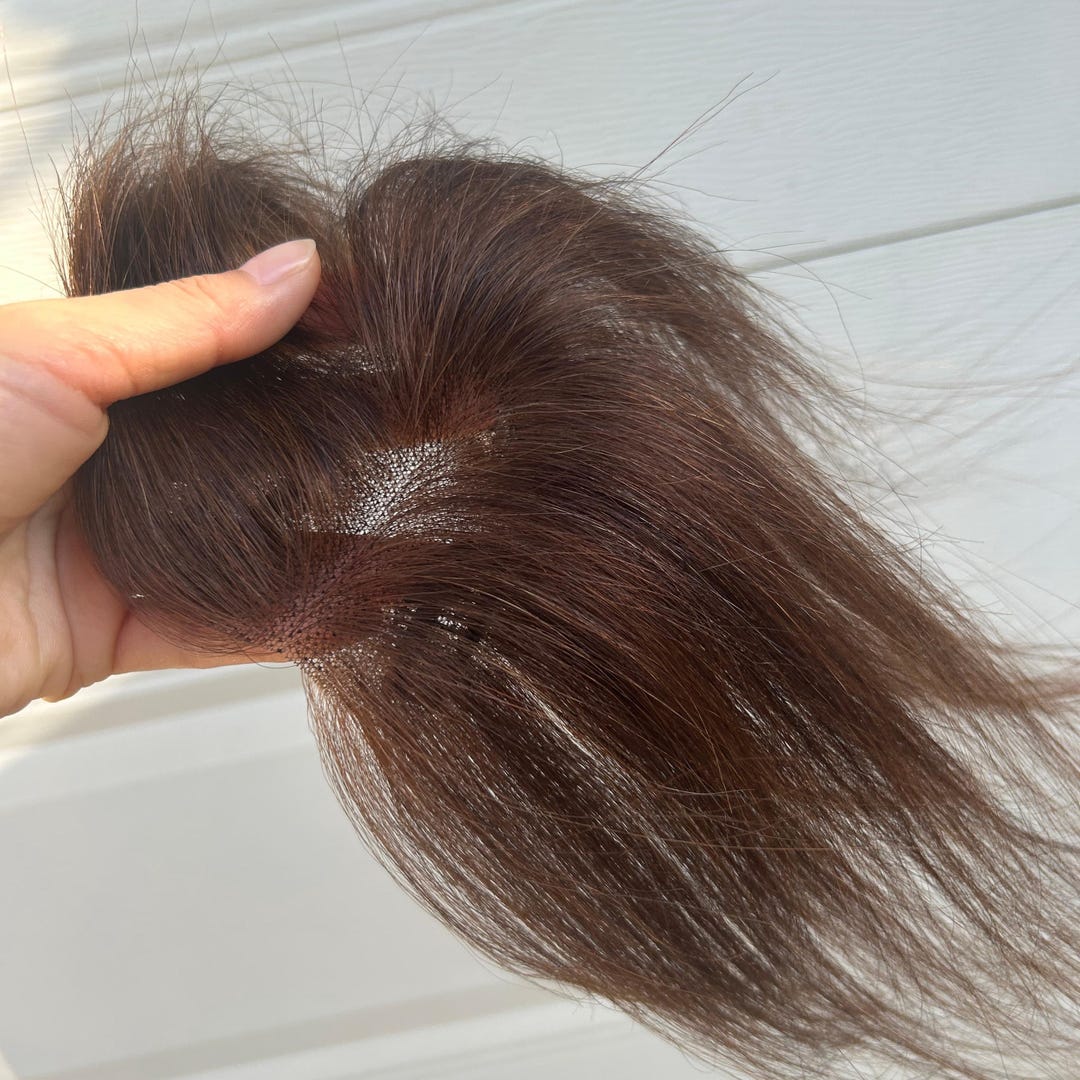 Low-density Brown Hair Topper Invisible Lace 7x11cm Human Hairpiece - Etsy