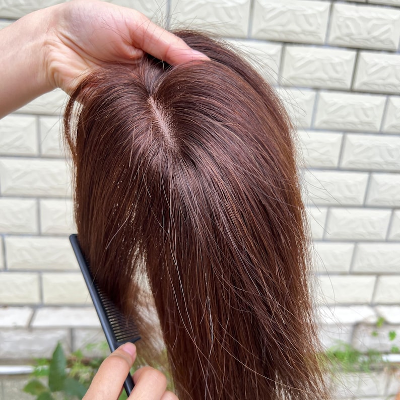 Brown Silk Base Hair Topper 8x11cm Natural Human Hairpiece - Etsy