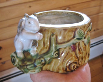 Ceramic Planter Squirrel - Etsy