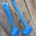 Cobalt Blue Enamel Splatterware Ladle and Spoon Set - Etsy