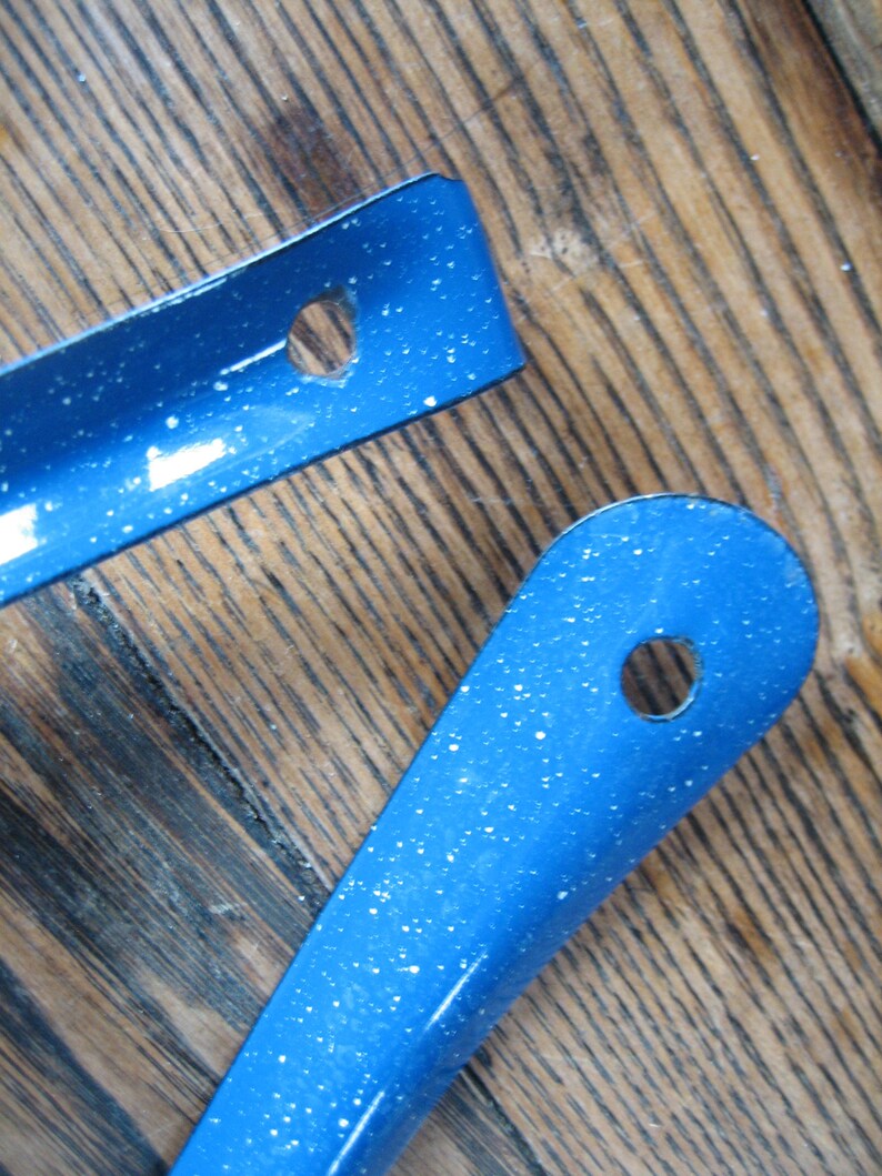 Cobalt Blue Enamel Splatterware Ladle and Spoon Set - Etsy