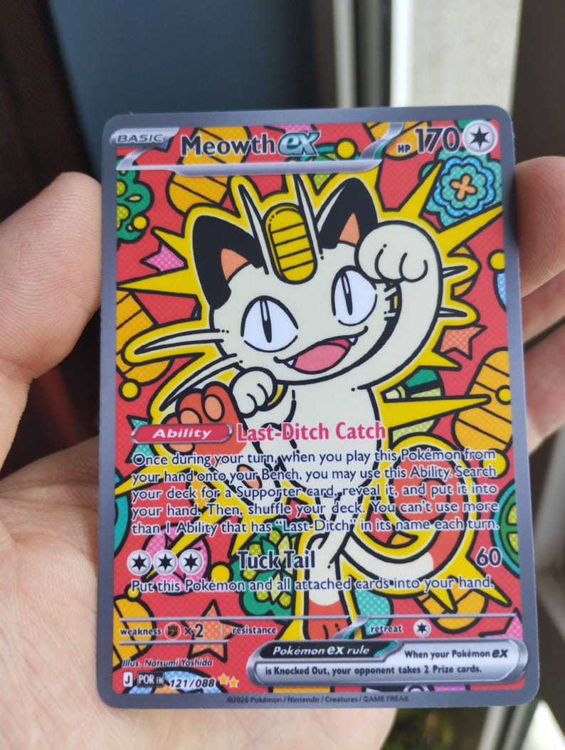 Meowth Ex Proxy Card | Perfect Order Set Art | Fan Made Pokémon TCG ...